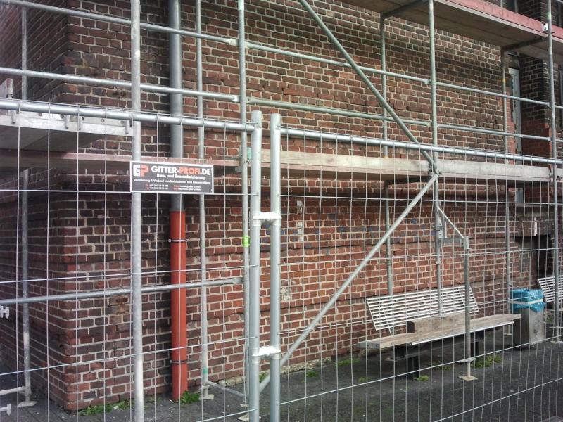 Alte Zeche Anna in Alsdorf bei Aachen Bauzaun gesetzt zum sichern ...